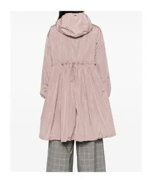 Herno Hooded Parka With Ruffled Trim - Nude
