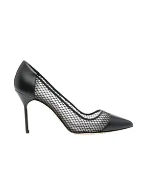 Manolo Blahnik Capcour Mesh-panelled Pumps
