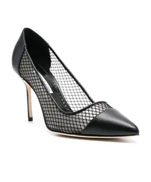 Manolo Blahnik Capcour Mesh-panelled Pumps