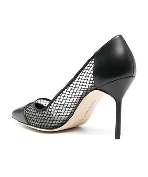 Manolo Blahnik Capcour Mesh-panelled Pumps