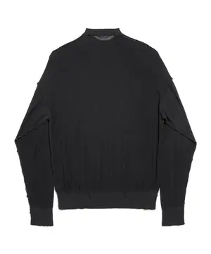 Balenciaga Cotton Knit Turtleneck Sweater With Embroidered Artwork