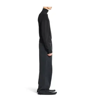 Balenciaga Cotton Knit Turtleneck Sweater With Embroidered Artwork