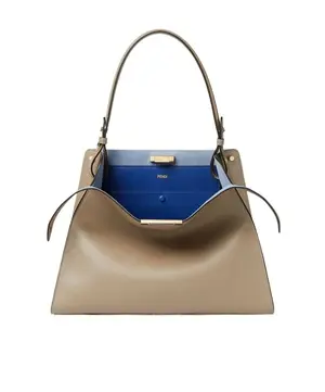 Fendi Way Medium Tote Bag - Grey