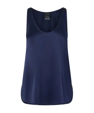Pinko Crewneck Satin Tank Top - Blue