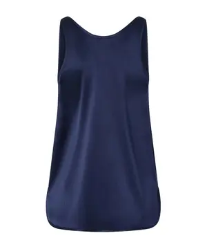 Pinko Crewneck Satin Tank Top - Blue