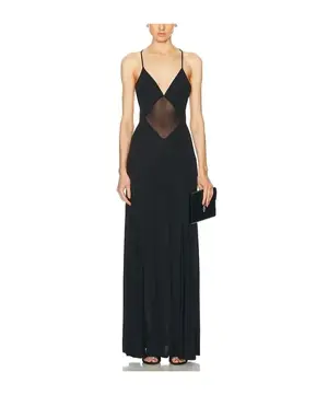 Staud Maxi Dress With Criss-cross Straps