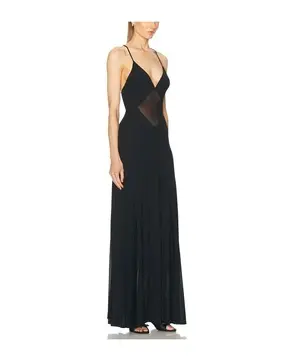 Staud Maxi Dress With Criss-cross Straps