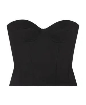 Balenciaga Strapless Corset Bustier - Black