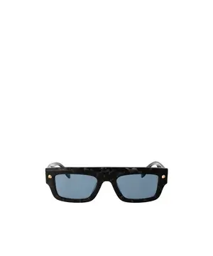 Alexander McQueen Rectangle Frame Sunglasses - Black