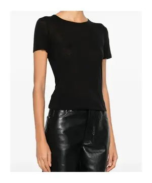 ANINE BING Sylvie Slim-fit T-shirt - Black