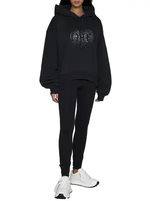 Off-White Drawstring Long-sleeved Hoodie