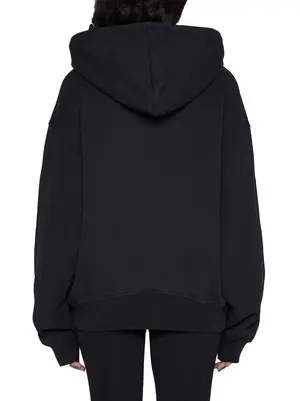 Off-White Drawstring Long-sleeved Hoodie