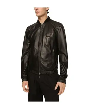 Dolce & Gabbana Dg Essentials Zipped Bomber Jacket - Black