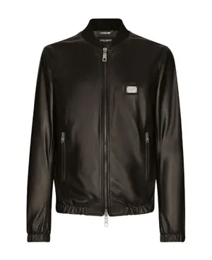 Dolce & Gabbana Dg Essentials Zipped Bomber Jacket - Black