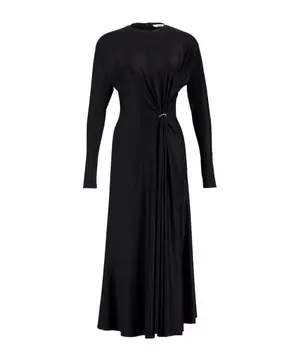 Rabanne Crewneck Gathered Maxi Dress