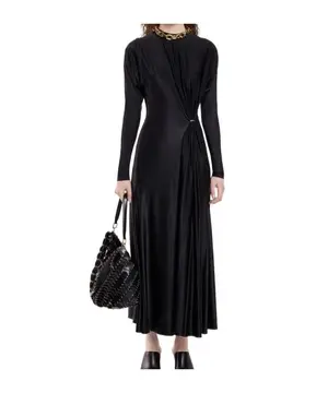 Rabanne Crewneck Gathered Maxi Dress