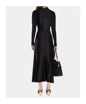 Rabanne Crewneck Gathered Maxi Dress