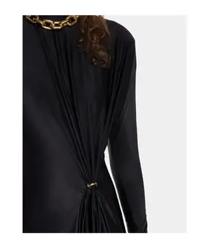 Rabanne Crewneck Gathered Maxi Dress