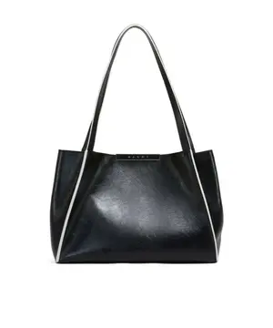 Marni Leather Tote Bag - Black