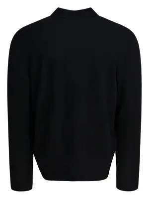 Vince Merino Knit Polo Shirt - Black