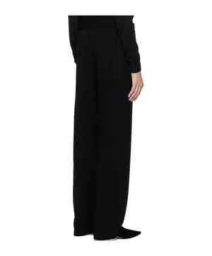 THE ROW High Waist Drawstring Pants - Black