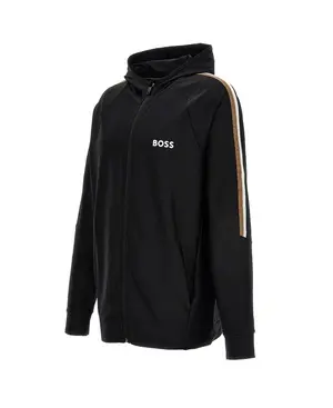 Hugo Boss Boss Logo Printed Zipped Hoodie