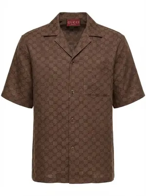 Gucci Gg Collared Short-sleeved Shirt