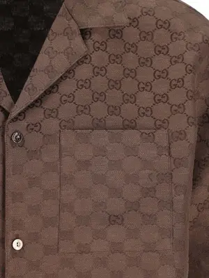 Gucci Gg Collared Short-sleeved Shirt