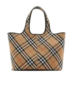 Burberry Medium Vintage Check Top Handle Bag - Sand-colored