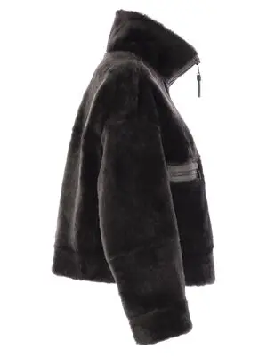 Brunello Cucinelli High Neck Zip-up Jacket