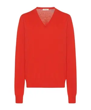 THE ROW Haius V-neck Fine Knit Sweater