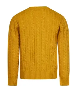 IL GUFO Cable Knit Jumper - Brown