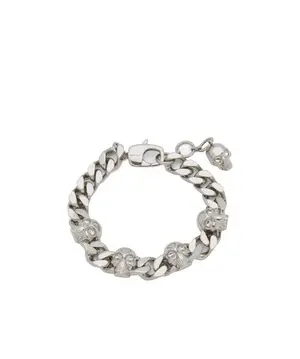 Alexander McQueen Skull Chain Bracelet - Palladium