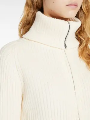 Sportmax Ribbed Knit Zip-up Cardigan