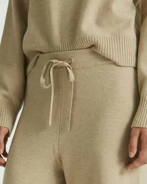 YVES SALOMON Knitted Wide-leg Trousers