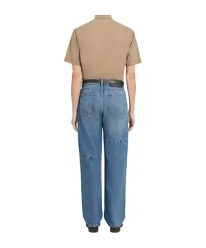 MAISON MARGIELA Logo Patch Straight Leg Jeans