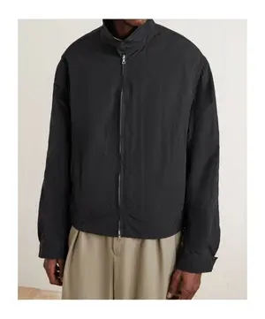 Dries Van Noten Zip-up Stand Collar Jacket - Black