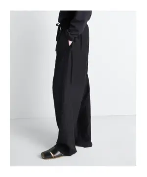 LEMAIRE Relaxed Fit Pyjama Pants With Drawstring - Black