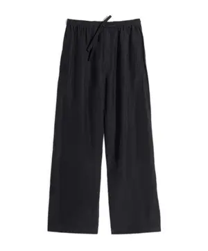 LEMAIRE Relaxed Fit Pyjama Pants With Drawstring - Black