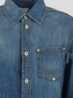 Bottega Veneta Light Washed Denim Shirt