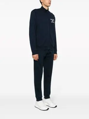 Emporio Armani Logo-embroidered Cotton-blend Tracksuit