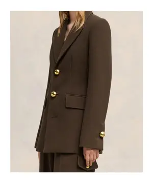 AMI Paris Single-breasted Tailored Blazer - Dark Brown