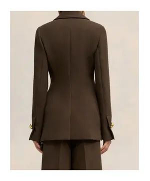 AMI Paris Single-breasted Tailored Blazer - Dark Brown