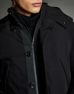 FAY Technical Fabric Hooded Jacket - Black