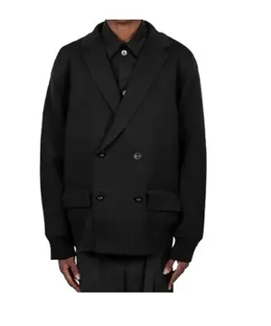 Sacai Long-sleeved Double-breasted Jacket - Black