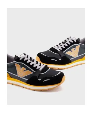 Emporio Armani Logo Sneakers - Black