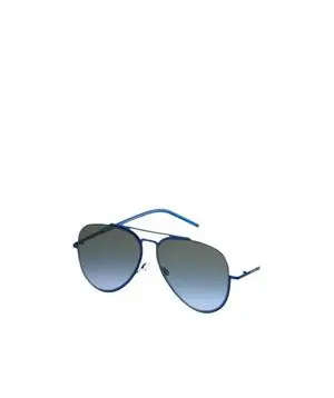 Marc Jacobs Aviator Sunglasses With Mirror Leg Logo - Blue