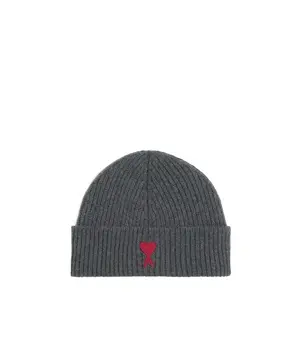 Ami Paris Embroidered Beanie Hats For Women