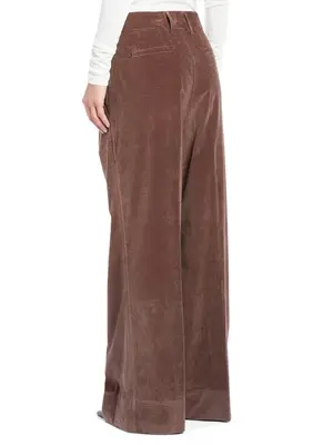 DONDUP Eloise Pleated Wide-leg Trousers - Brown