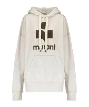 Isabel Marant Étoile Mansel Logo Printed Drawstring Hoodie - Blue